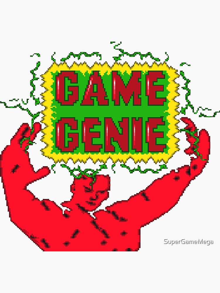 "Game Genie" Sticker for Sale by SuperGameMega | Redbubble