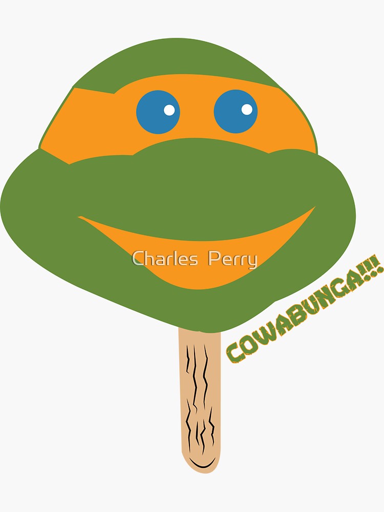 "COWABUNGA!!! " Sticker by charlesperry | Redbubble