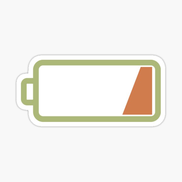 Low Battery Stickers | Redbubble