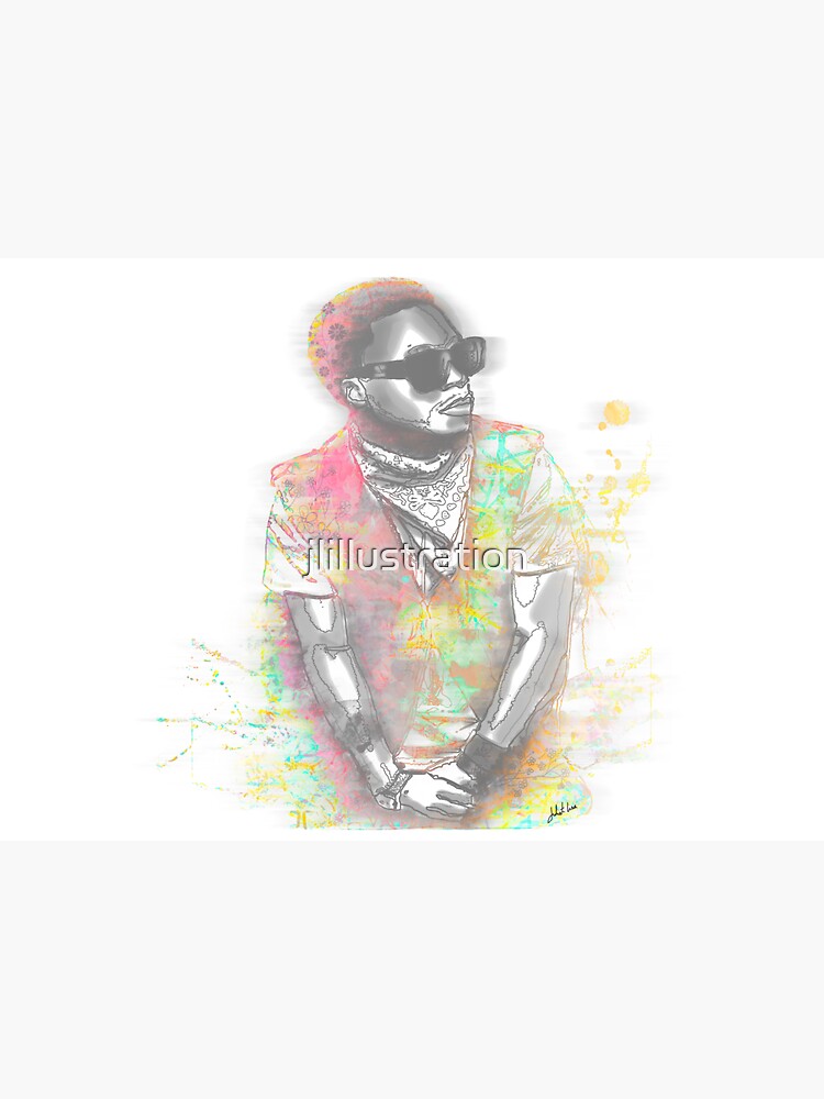 "Lupe Fiasco Grey Splash" Sticker for Sale by jlillustration | Redbubble