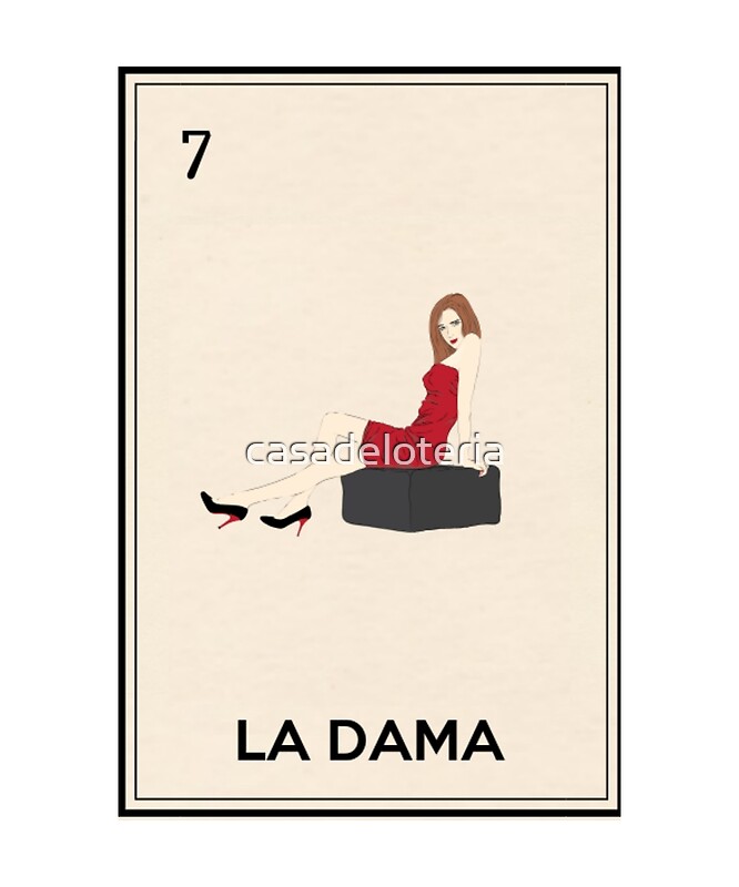 "La Dama Mexican Loteria Bingo Card" by casadeloteria | Redbubble