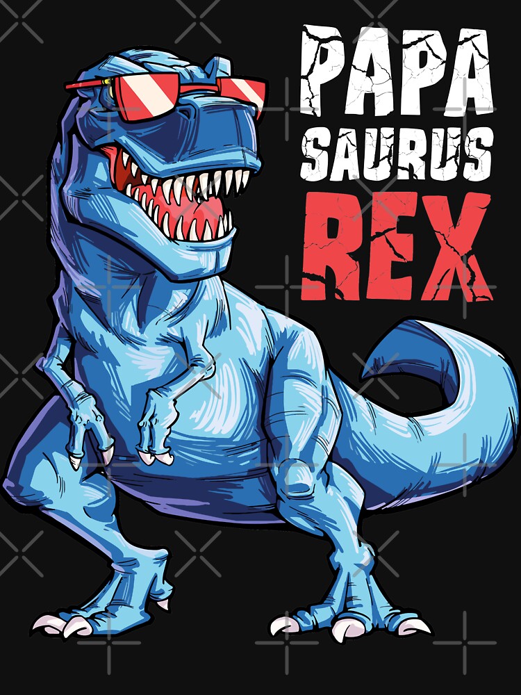"Papasaurus T shirt T rex Papa Saurus Dinosaur Men Dad Daddy" T-shirt ...