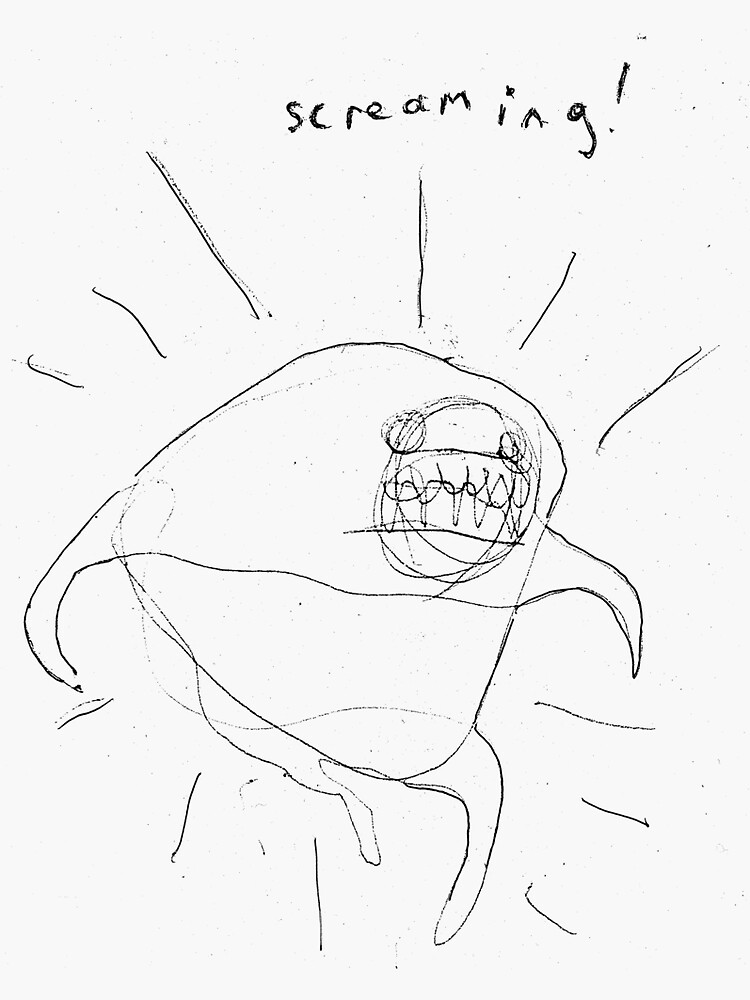 "Screaming" Sticker for Sale by ScrapPrincess | Redbubble