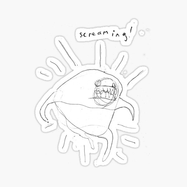 "Screaming" Sticker for Sale by ScrapPrincess | Redbubble