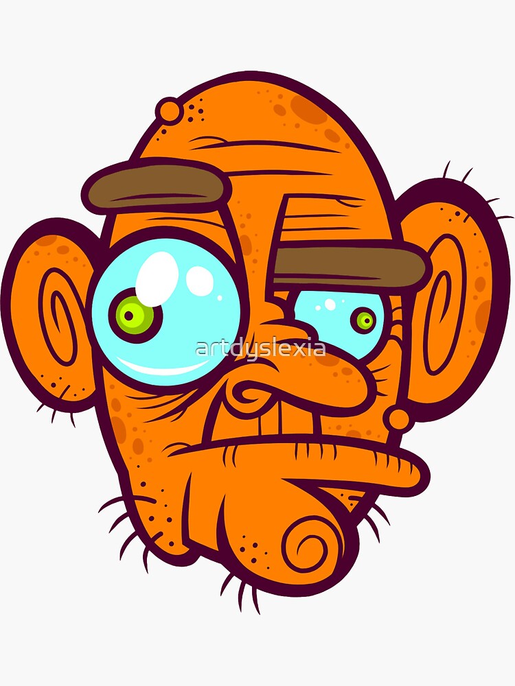 "Old Poker Face" Sticker for Sale by artdyslexia | Redbubble