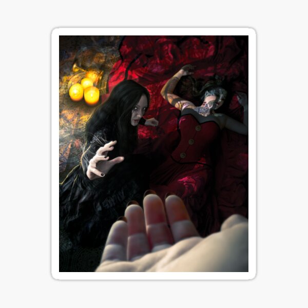"I Shall Guide You - Vampire art" Sticker for Sale by rowye | Redbubble