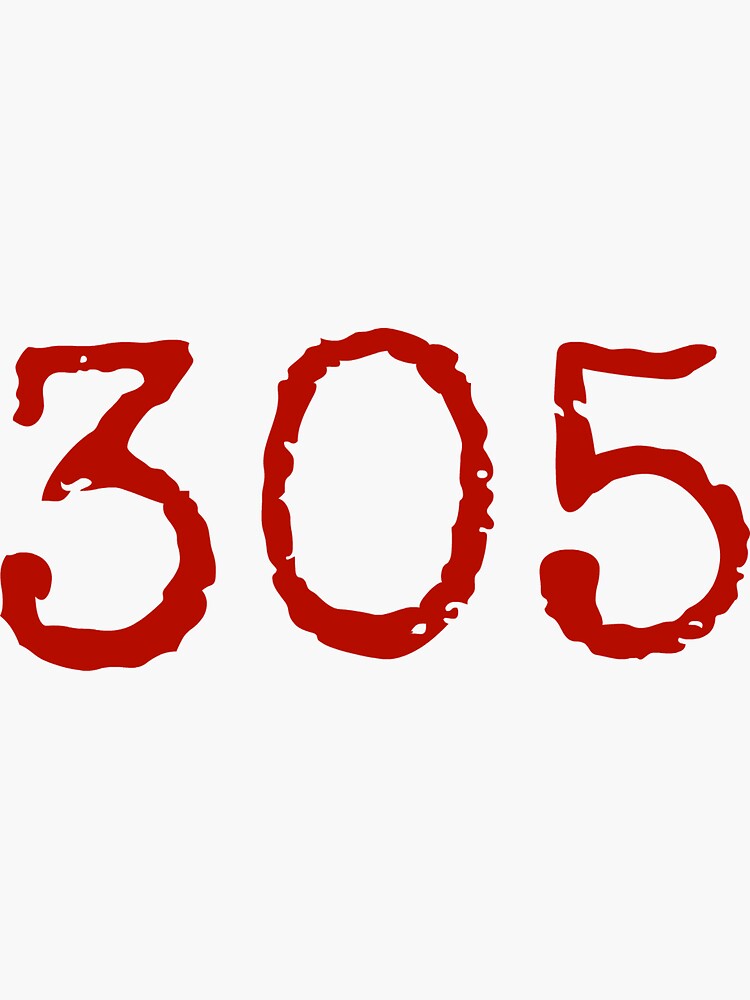 "305 (Miami)" Sticker for Sale by jdbruegger | Redbubble