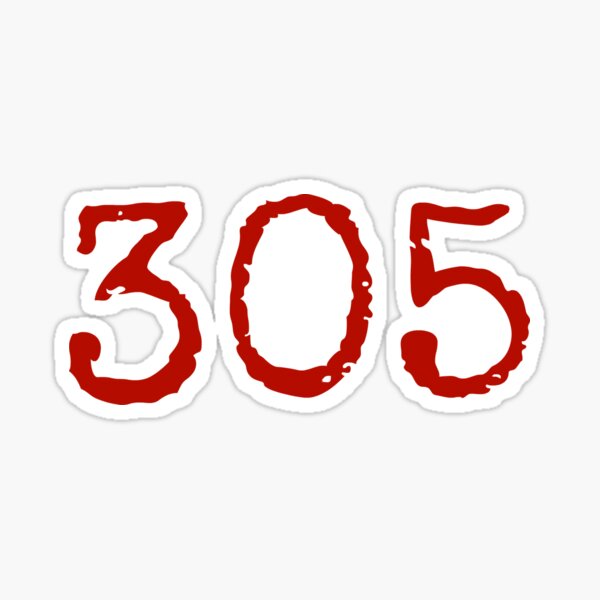 "305 (Miami)" Sticker for Sale by jdbruegger | Redbubble