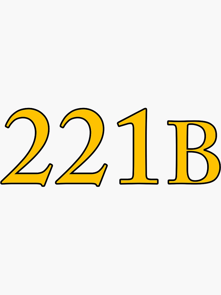 "221B Baker Street Sherlock" Sticker for Sale by LouisPayne458 | Redbubble