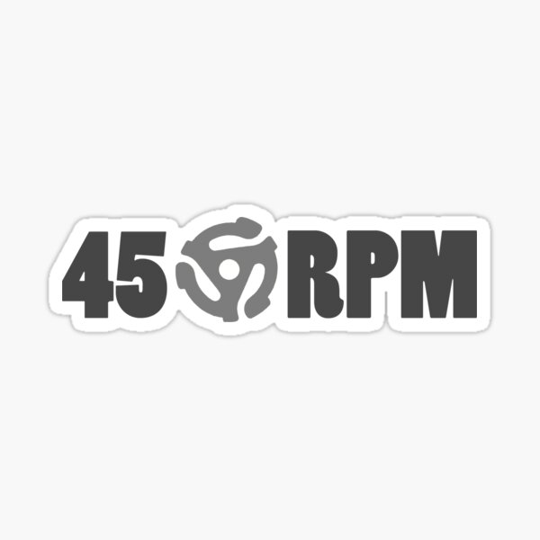 "45 RPM" Sticker for Sale by emvanhwood | Redbubble