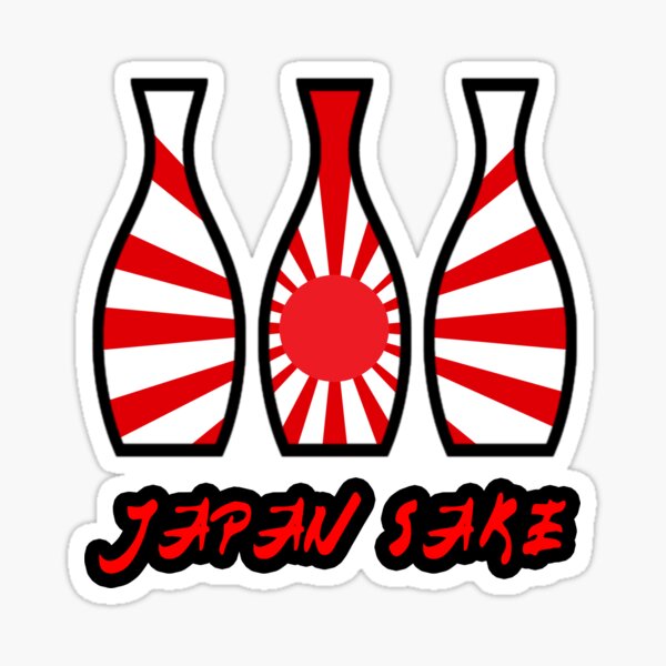 "Japan Sake" Sticker for Sale by Balugix | Redbubble