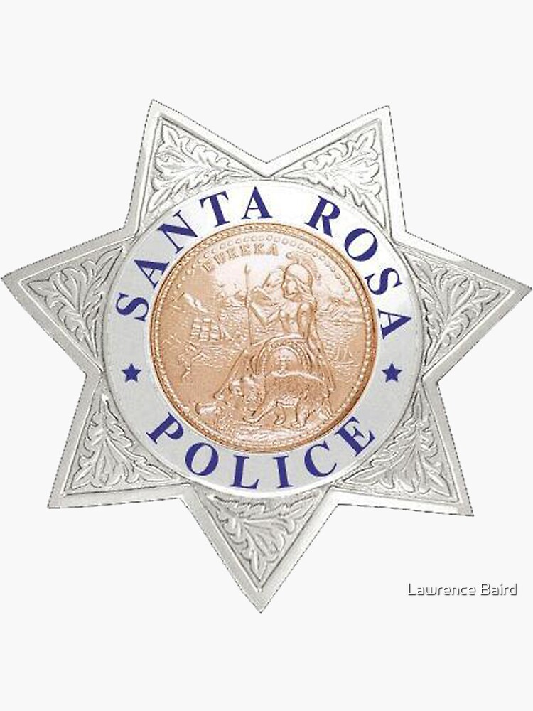 "Santa Rosa Police" Sticker for Sale by lawrencebaird | Redbubble