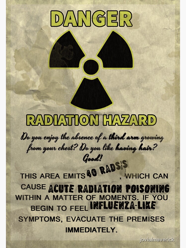"RADIATION HAZARD PSA" Sticker for Sale by jovialmaverick | Redbubble