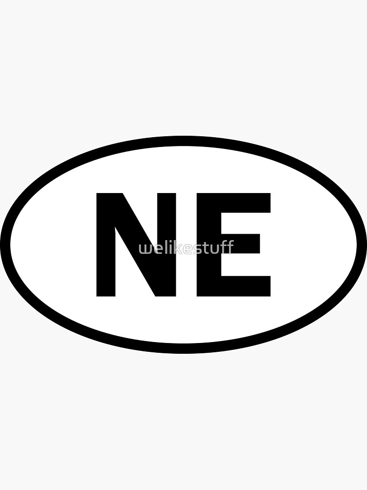 "Nebraska - NE - oval sticker and more" Sticker for Sale by welikestuff ...