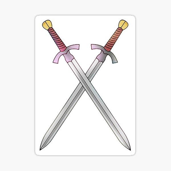 "Crossed Two Sided Swords" Sticker for Sale by APTPhotography | Redbubble