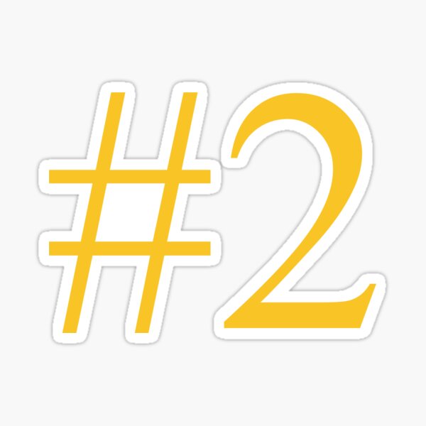 "Number Two" Sticker for Sale by silverdragon | Redbubble