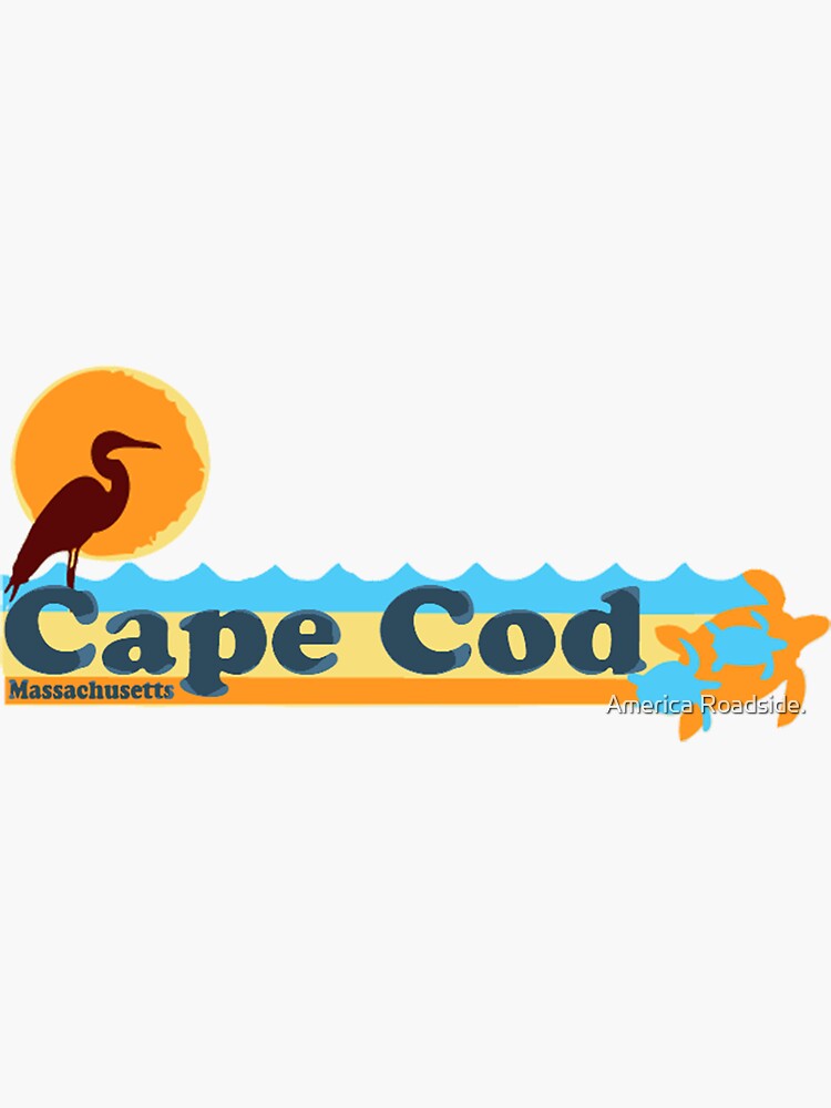 "Cape Cod." Sticker for Sale by America Roadside. | Redbubble