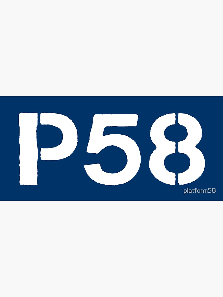 "P58 - LOGO IN BLUE RECTANGLE" Sticker for Sale by platform58 | Redbubble