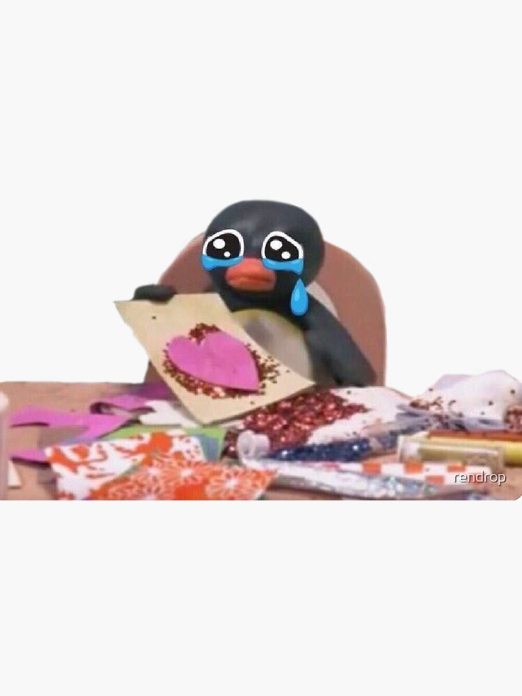 "Sad Pingu :(" Sticker for Sale by rendrop | Redbubble