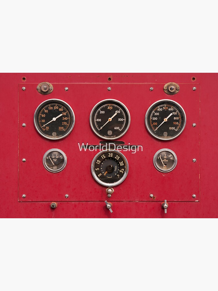 "Fire Truck Gauges" Sticker for Sale by WorldDesign | Redbubble