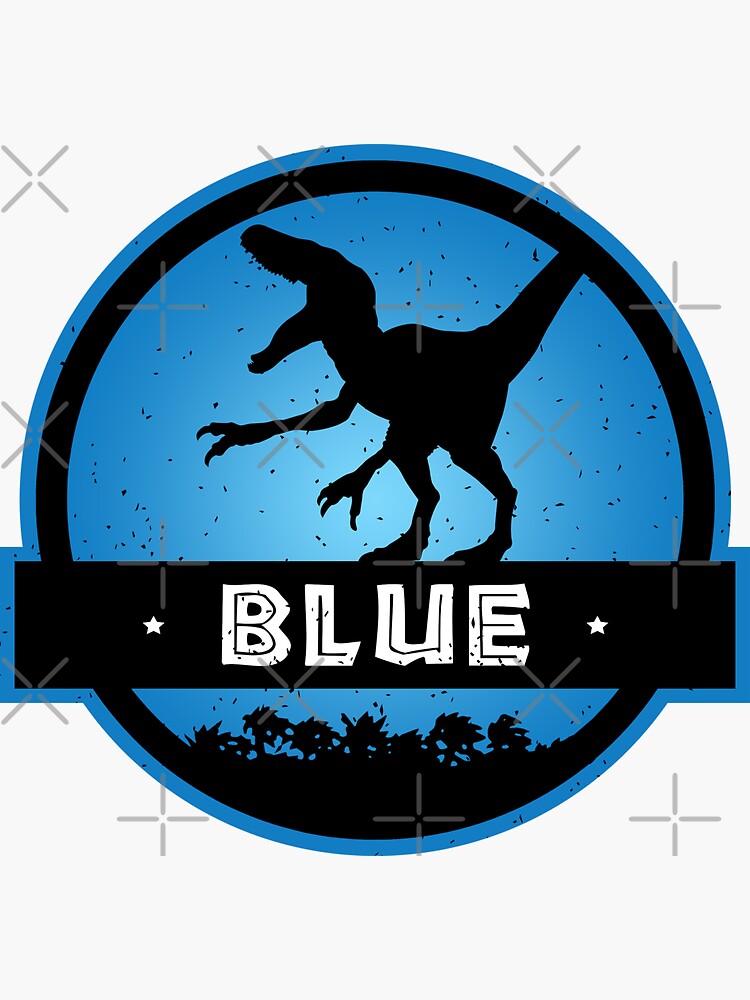 "Velociraptor Squad: Blue Team" Sticker for Sale by marslegarde | Redbubble
