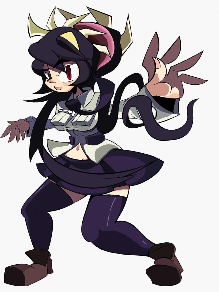 "Filia from SkullGirls" Sticker for Sale by Mackle-Mouix | Redbubble
