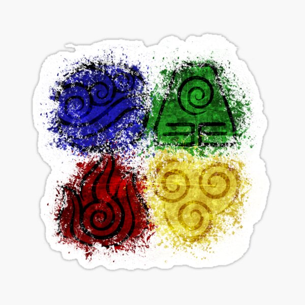 "The Four Elements" Sticker for Sale by myfluffy | Redbubble