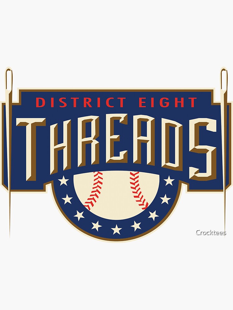 "District 8 Threads" Sticker by Crocktees | Redbubble