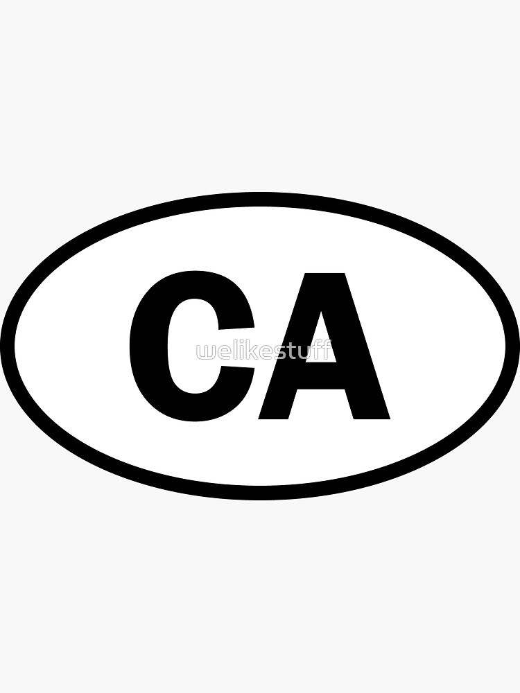 "California - CA - oval sticker" Sticker by welikestuff | Redbubble