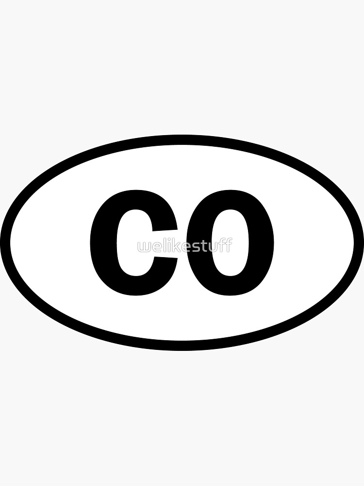 "Colorado - CO - oval sticker" Sticker for Sale by welikestuff | Redbubble