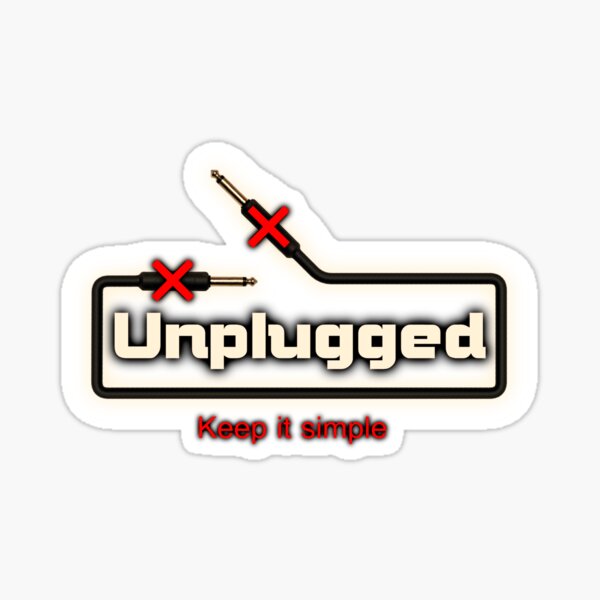 "Unplugged" Sticker by maliderkel | Redbubble