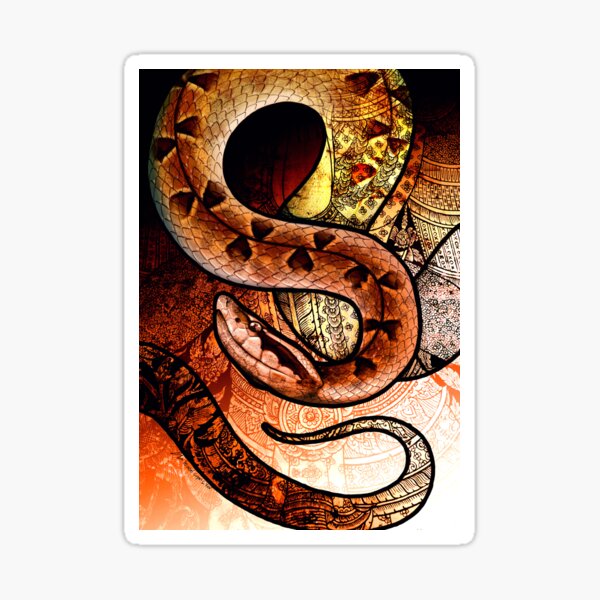 "Malayan Pit Viper" Sticker by CulpeoFox | Redbubble