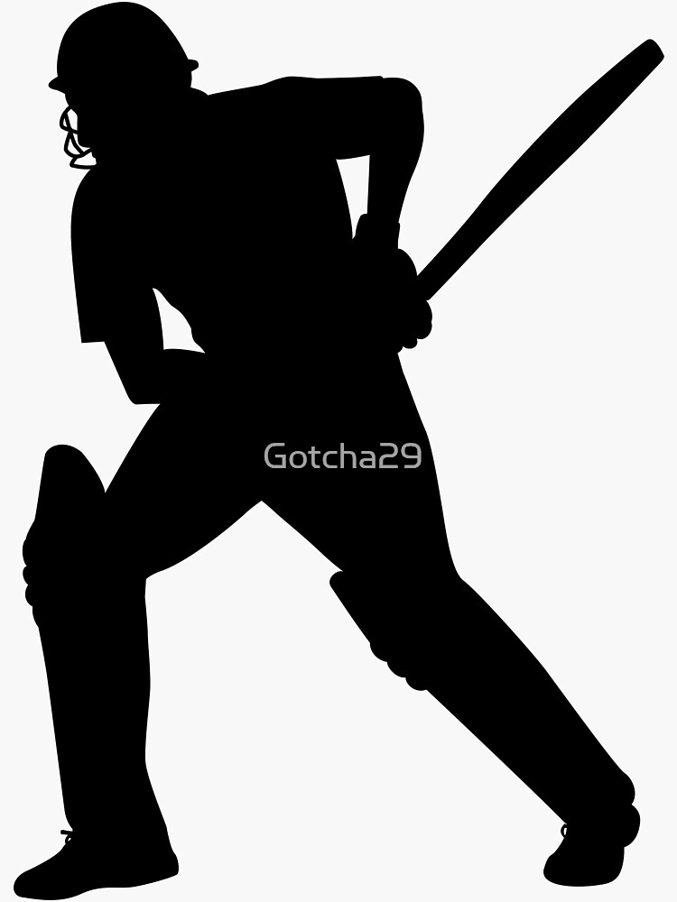 "Cricket Sport Bat Ball" Sticker for Sale by Gotcha29 | Redbubble