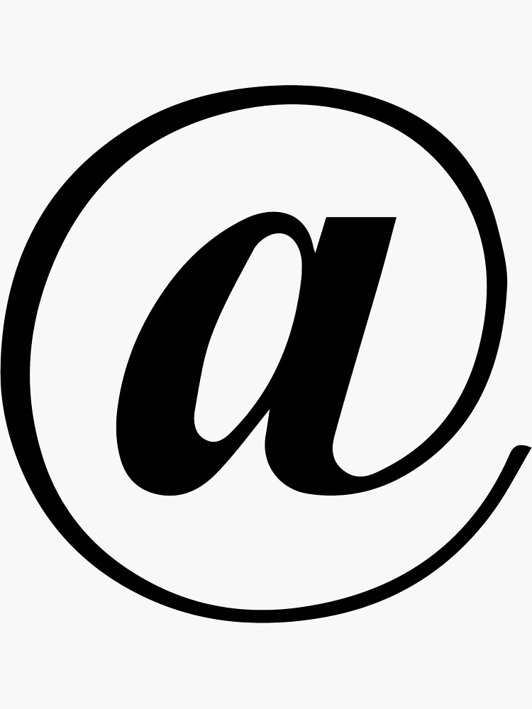 "At Symbol" Sticker by ldeitch | Redbubble