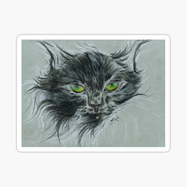 "Wild Cat" Sticker for Sale by white1970 | Redbubble