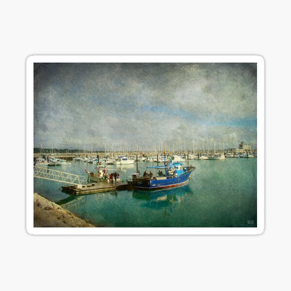 "Back at the fishing port" Sticker for Sale by anthonyguinness | Redbubble