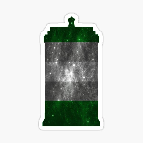 "Grayromantic Pride Police Box" Sticker by shaneisadragon | Redbubble