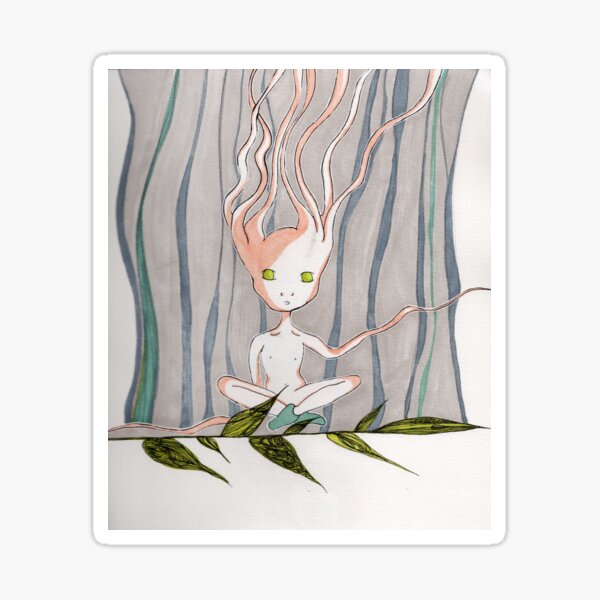 "Leaf Nymph" Sticker for Sale by Kyraelizabeth | Redbubble