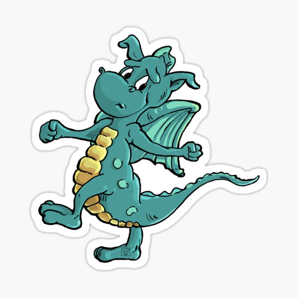 "Baby Dragon Theo" Sticker by ImagineThatNYC | Redbubble
