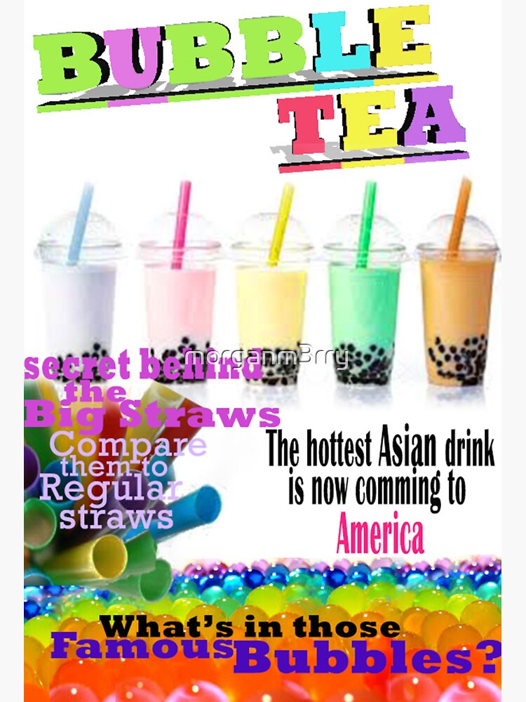 "Bubble Tea - Magazine cover" Sticker for Sale by morganm3rry | Redbubble