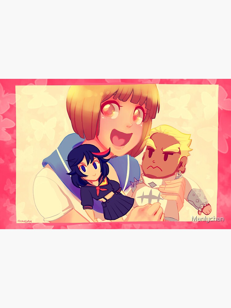 "Mako, Ryuko, and Gamagori" Sticker by Manlychan | Redbubble