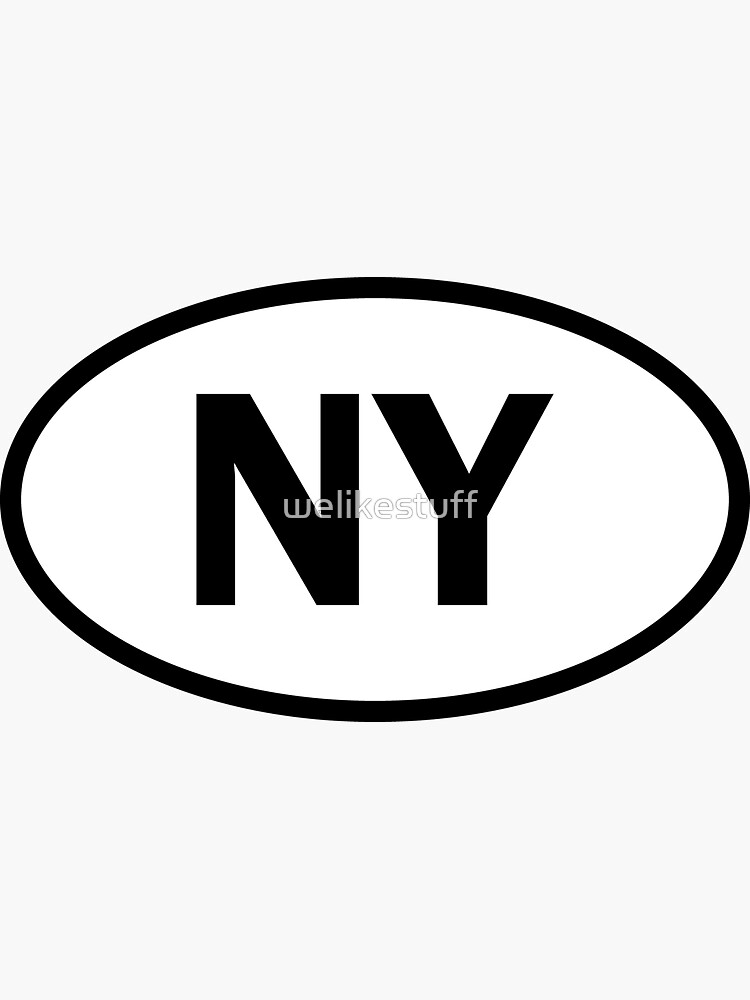 "New York - NY - oval sticker and more" Sticker for Sale by welikestuff ...