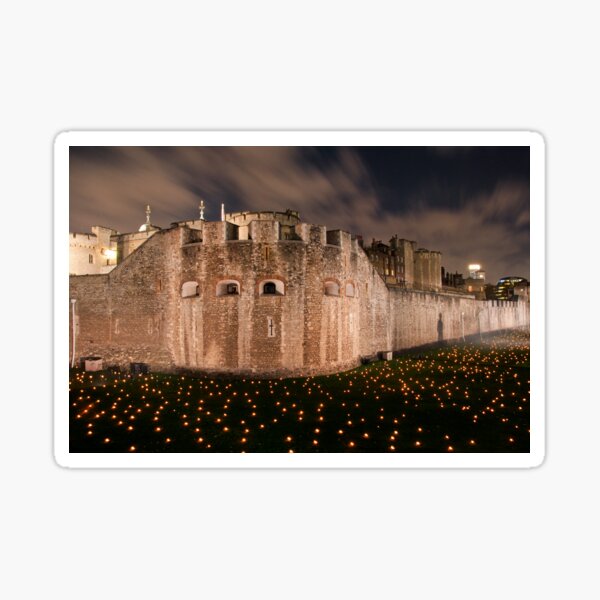 "Tower of London Torch Lit Candles Lanterns" Sticker by AndyEvansPhotos ...