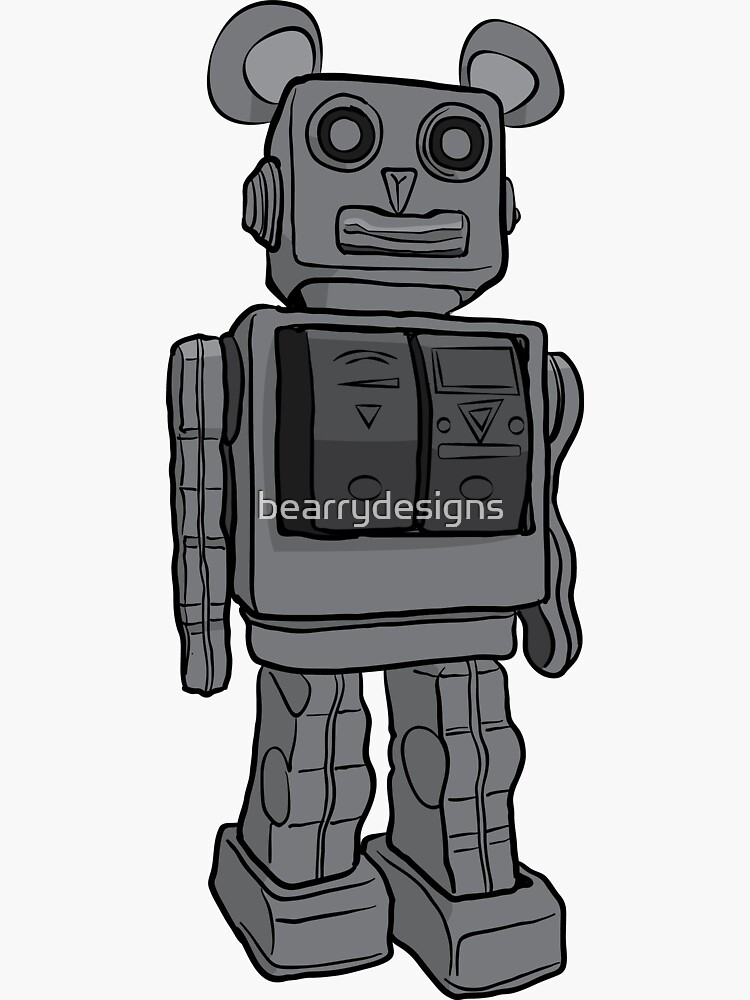 "Robobear" Sticker by bearrydesigns | Redbubble