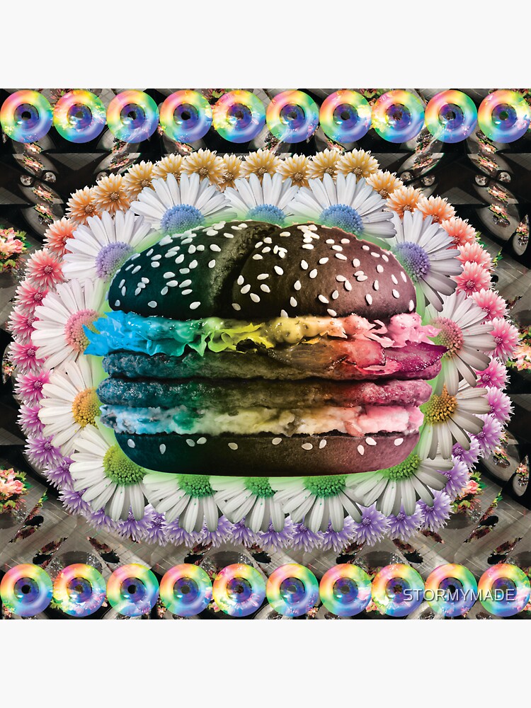 "Pastel Goth Burger" Sticker for Sale by STORMYMADE | Redbubble