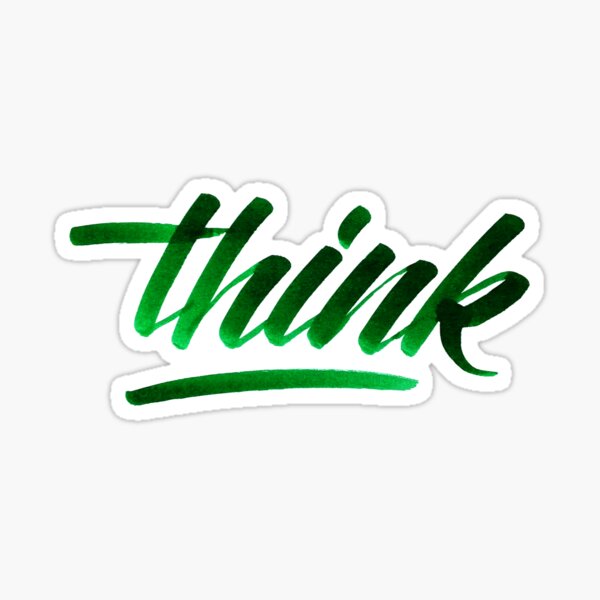 "Think" Sticker by ManlyDesign | Redbubble