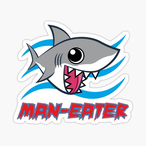 "Man-Eater" Sticker for Sale by VicNeko | Redbubble