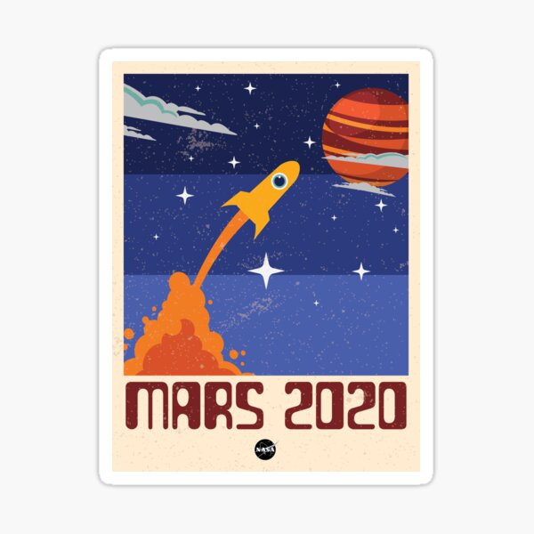"Mars 2020" Sticker for Sale by Everlectric | Redbubble