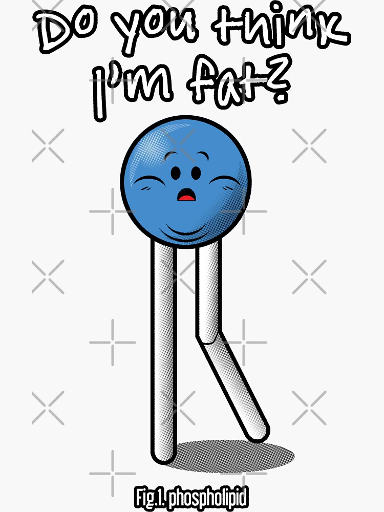 "Fat lipid" Sticker by NemiMakeit | Redbubble