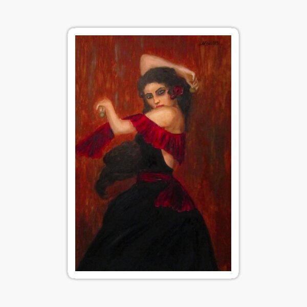 "flamenco dancer" Sticker by MaviSchirripa | Redbubble